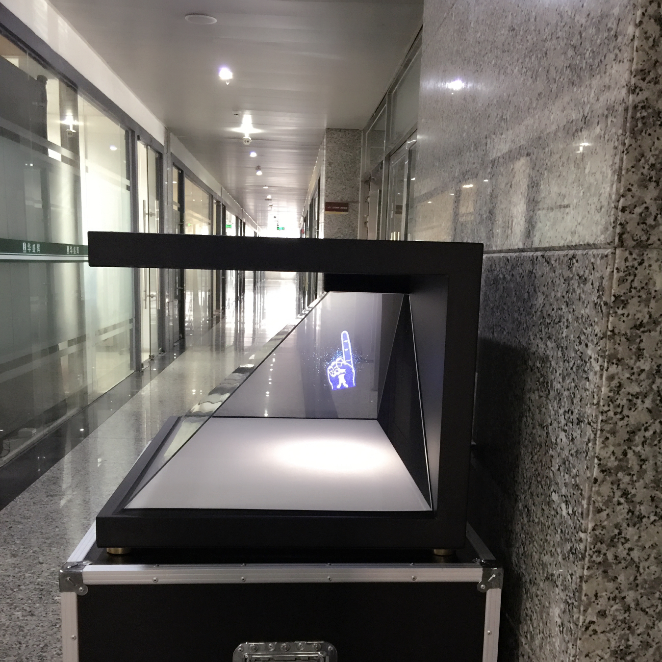 270° 3D Holographic Pyramid Display Showcase Hologram Box - Buy holographic showcase, hologram ...